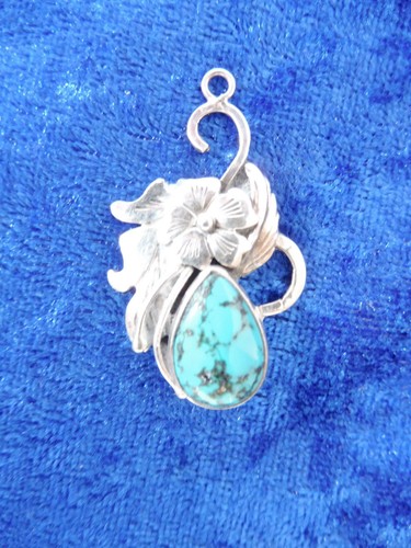Beautiful, old pendant__925 silver__with turquoise__! | eBay