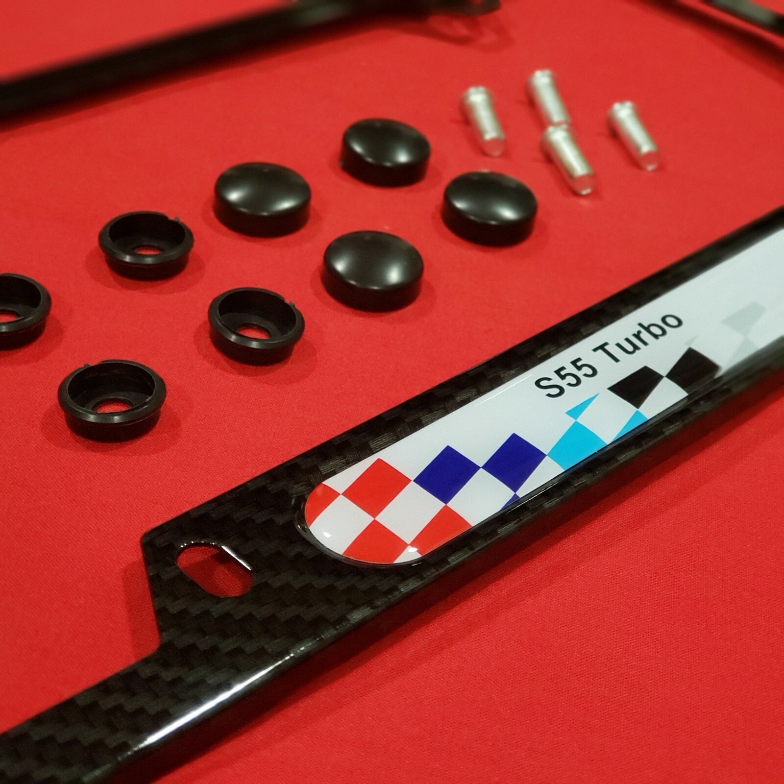 13-20 BMW F80 F82 M3 M4 CARBON FIBER S55 TURBO LICENSE PLATE FRAME M ...