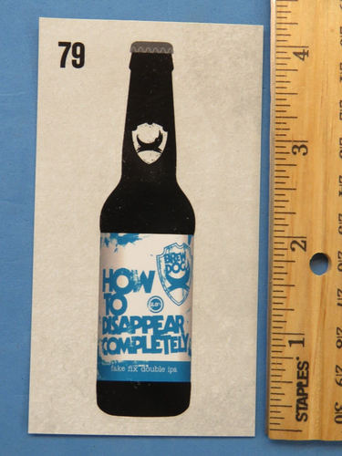 Beer STICKER ~ BREWDOG Brewing How to Disappear Completely IPA~ Ellon ...