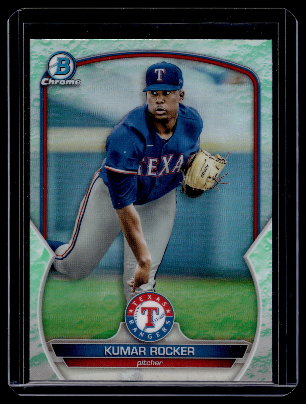 Kumar Rocker 2023 Bowman Chrome Prospect Lunar Glow Refractor Card #BCP ...