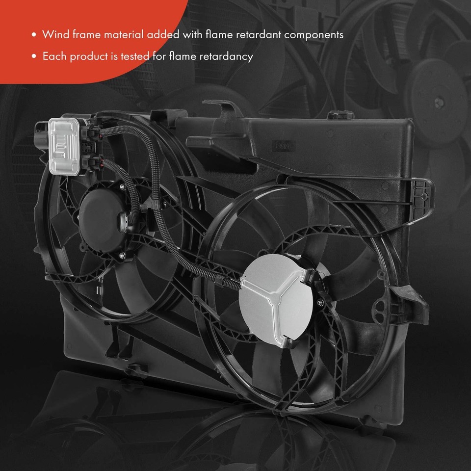 New Radiator Fan Assembly w/ Towing & Dual Fans for Ford Edge 07-14 ...