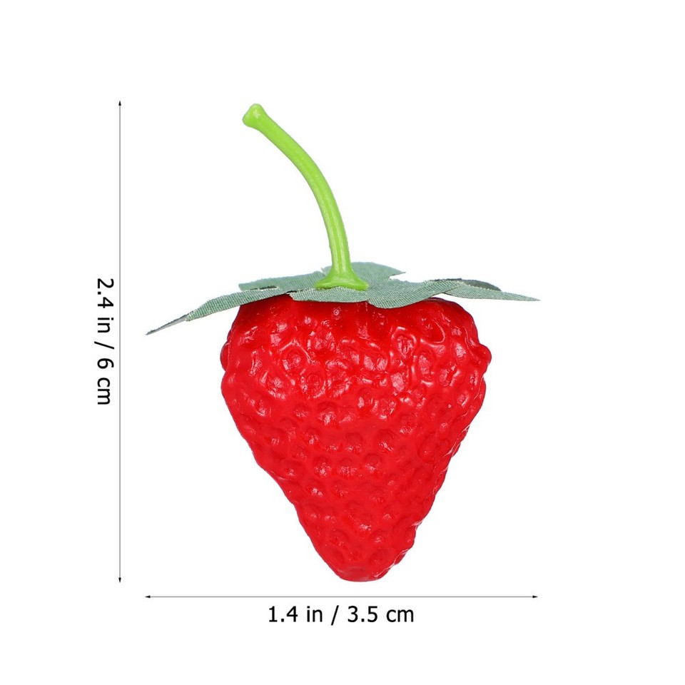 50 Pcs Miniature Strawberries Fake Strawberry Ornament Artificial ...