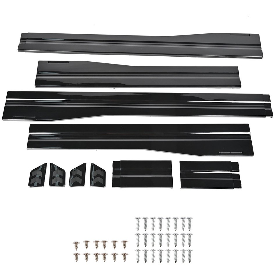 Gloss Black Side Skirts Extensions Rocker Panel For Nissan Maxima ...