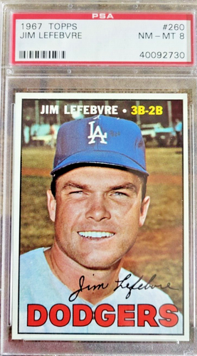 1967 Topps Jim Lefebvre baseball card, PSA graded NM-MT 8, #252 in the ...