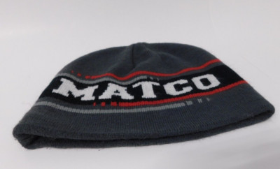 Matco Tools grey Black Beanie Cap Hat Winter Logo Acrylic Skully Dad ...