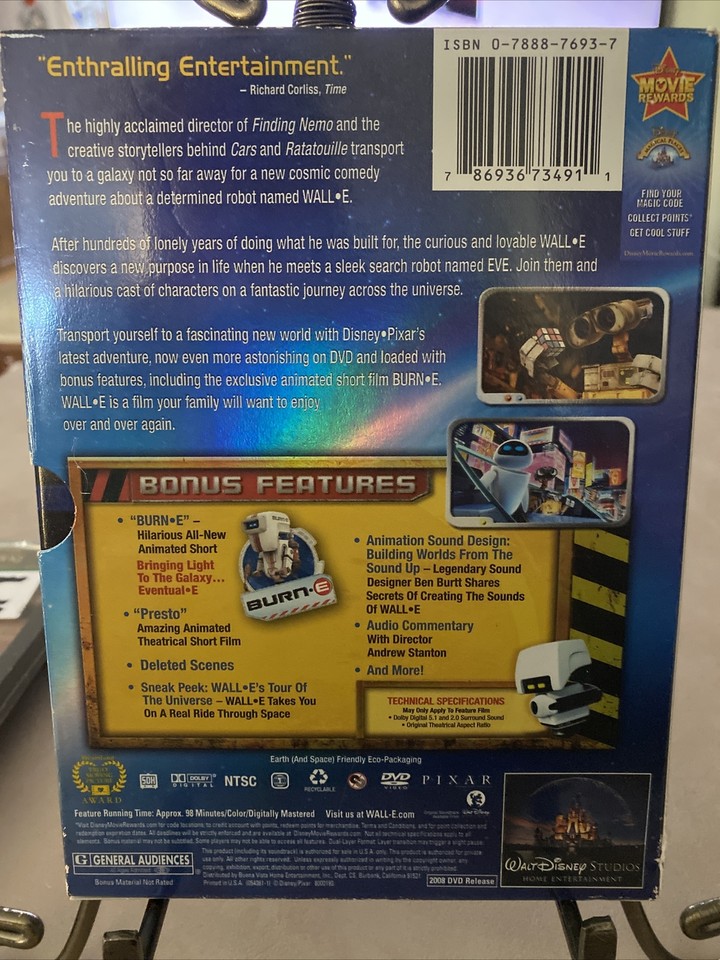 Wall-E (DVD, 2008) 786936734911 | eBay