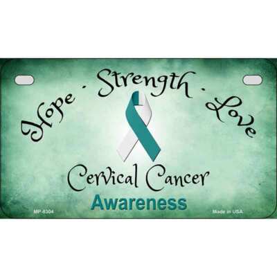 Cervical Cancer Ribbon Novelty Metal Motorcycle Plate MP-8304 | eBay