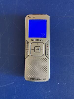 PHILIPS DIGITAL VOICE RECORDER. VOICETRACER MODEL 660. Silver/1GB ...