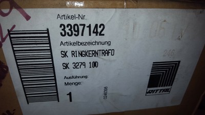 Rittal SK 3397.142 RBK TRAFO 234 477 Transformer 1450VA 115V Pri x 230V ...
