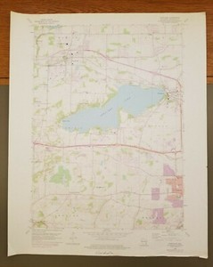 Hartland, Wisconsin Original Vintage 1976 USGS Topo Map 27" x 22" | eBay