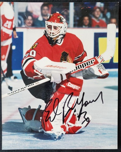 Ed Belfour Autograph Chicago Blackhawks 8x10 NHL Photograph | eBay