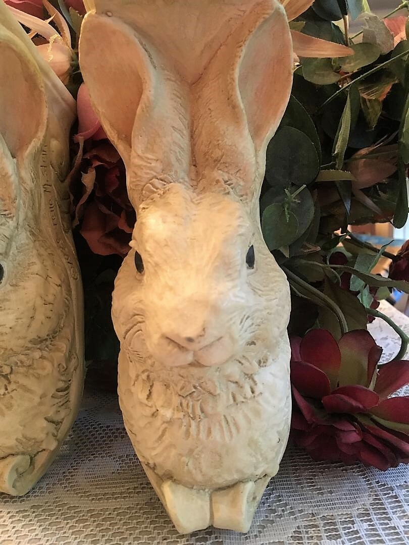 Set of Two Vintage Bunny The Stone Bunny1995 Wall Shelves Signed By ...