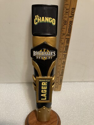 BOOTLEGGER'S BREWING EL CHANGO MEXICAN LAGER Draft beer tap handle ...