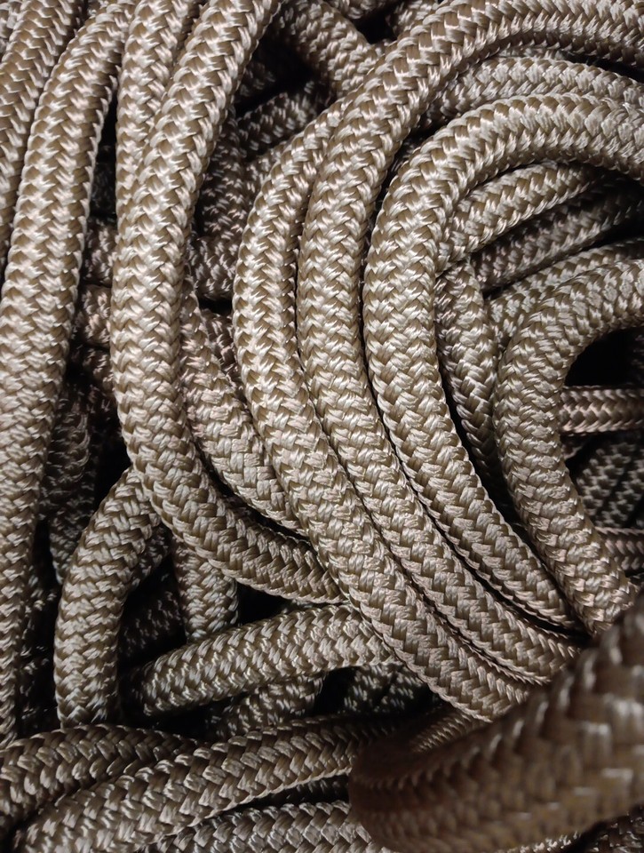 9/16 x 200 ft. Double Braid-Yacht Braid Polyester Rope. Brown | eBay