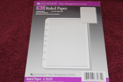 At A Glance Ruled Paper 50 Sheets - 5.5 x 8.5 C34 | eBay