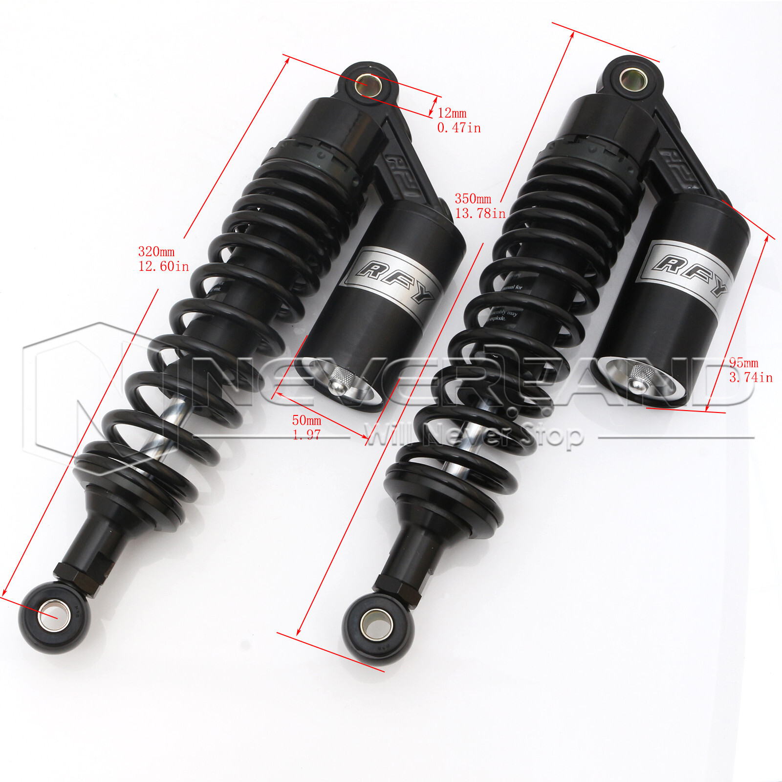 320mm Rear Air Shock Absorbers Damper Suspension for Honda Cx500 Yamaha ...