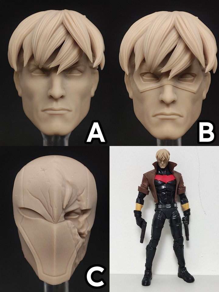 1/12 Unpainted Comics Robin Red Hood Jason Head Carved Fit Mcfarlane ...