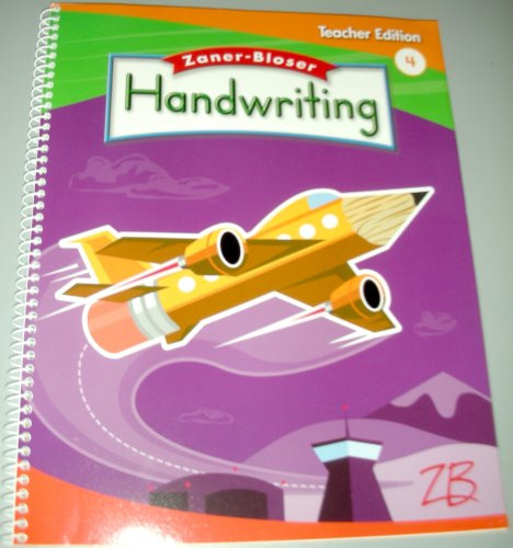 HANDWRITING TEACHER EDITION GRADE 4 By Zaner-bloser **Mint Condition ...
