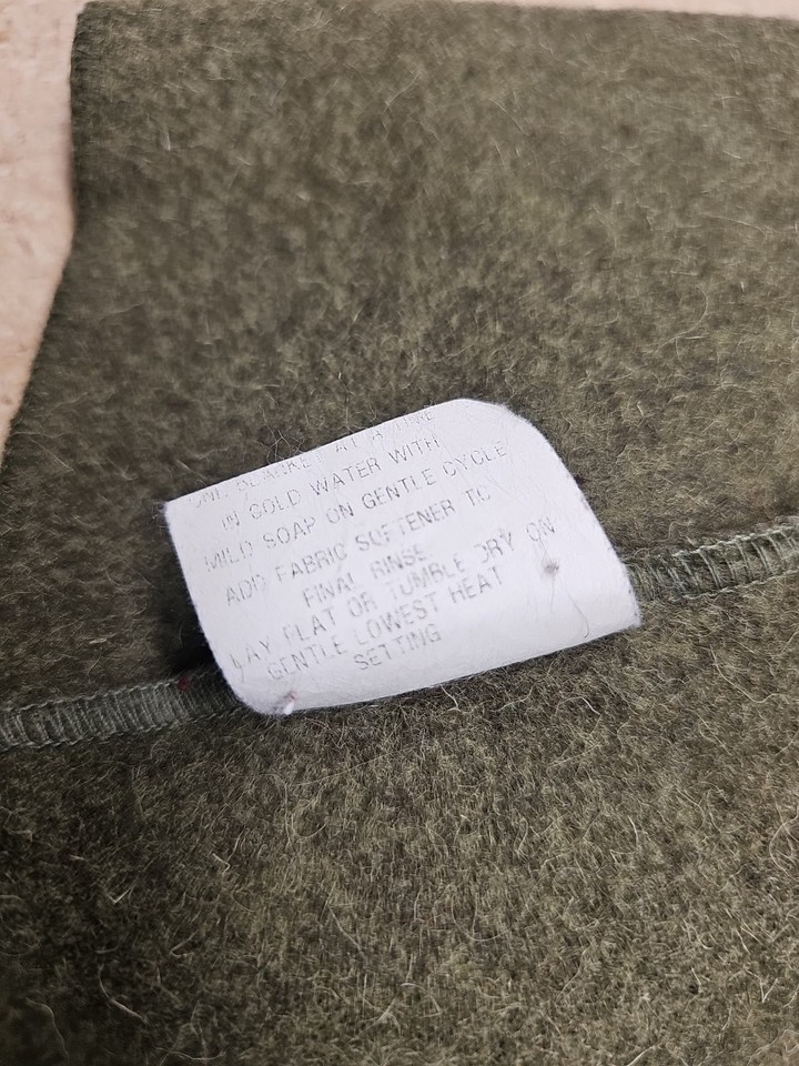 USGI wool bed blanket olive green | eBay