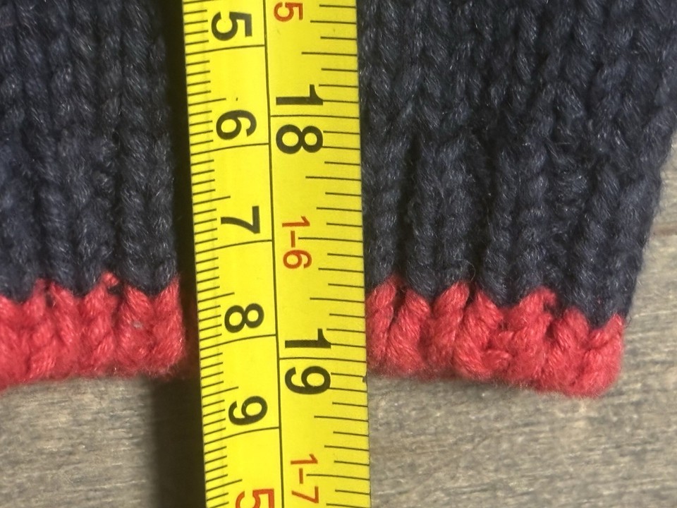 Vintage The Eagle's Eye Hand Knit Teddy Bear Novelty Sweater Size ...