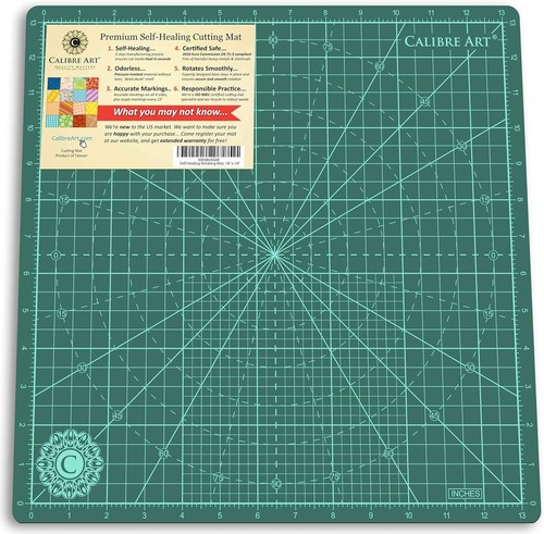 Calibre Art Rotating Self Healing Cutting Mat 14x14 (13" Grid), 14x14 ...