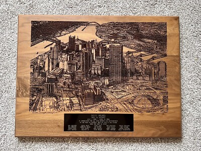Nevin Robinson Golden Triangle Pittsburgh Wood Engraved United Parcel ...