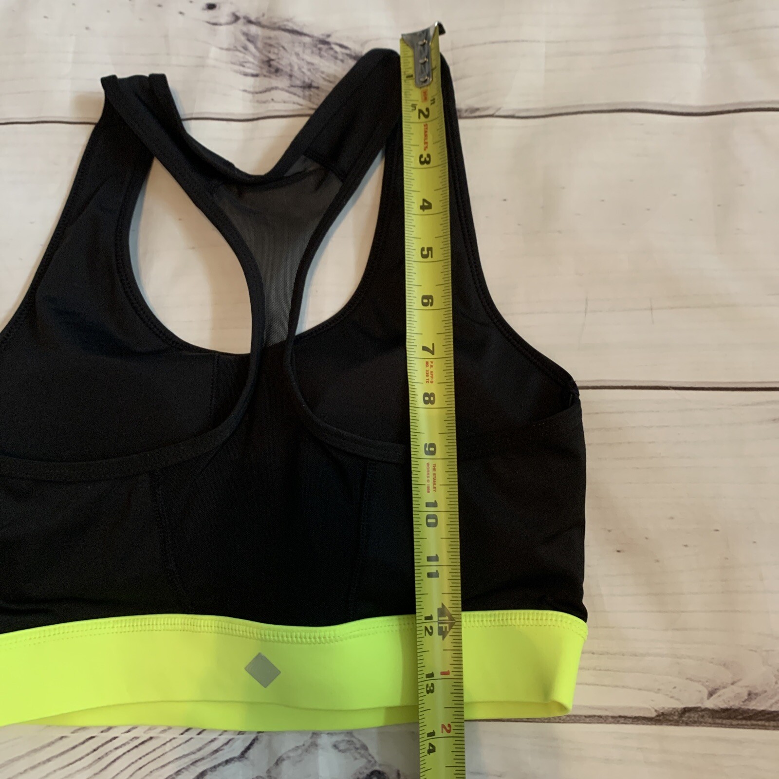 LulaRoe Rise Invincible Small Black Neon sports bra Racerback Removable ...