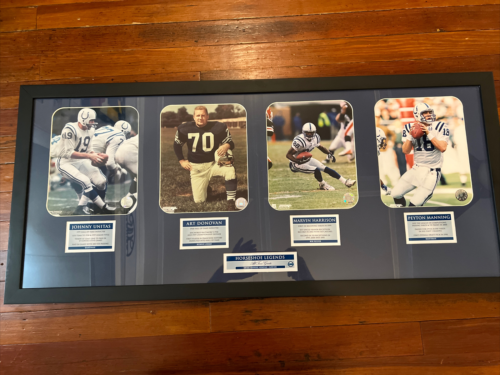 Baltimore Colts/Indianapolis Colts Horseshoe Legends Photo Print Framed ...