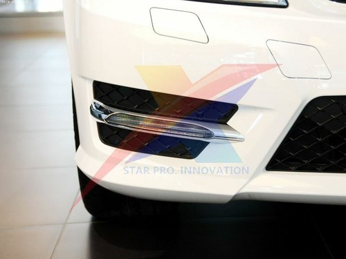 2x Chrome Front Bumper Foglight Cover A2048852974 For Mercedes W204 ...