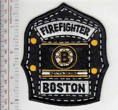 Boston Fire Department & Boston Bruins Firefighter Helmet ShieldNO ...