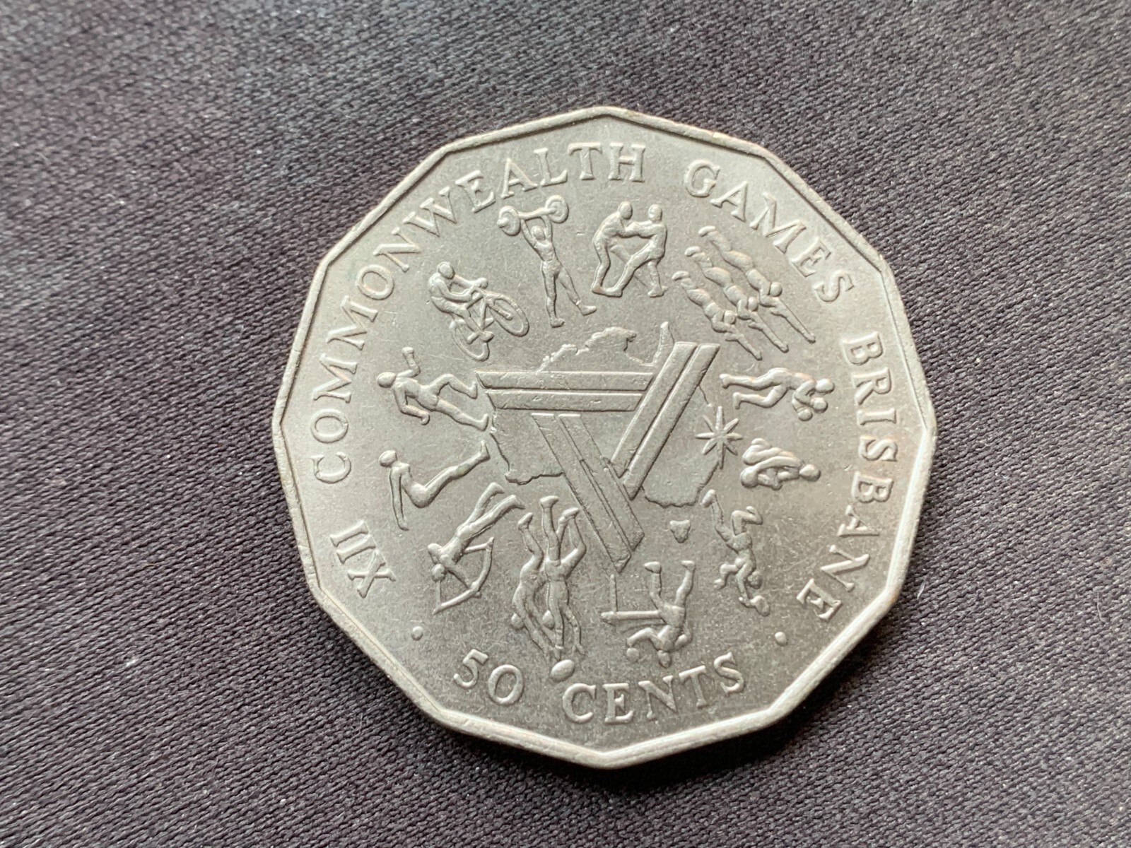 1982 AUSTRALIA COMMONWEALTH GAMES BRISBANE - 50C FIFTY CENT COIN ...
