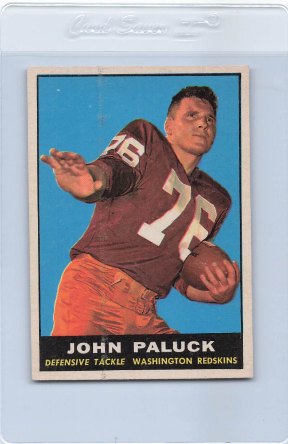 1961 Topps #130 John Paluck Redskins EX/MT *DA-C7593 | eBay