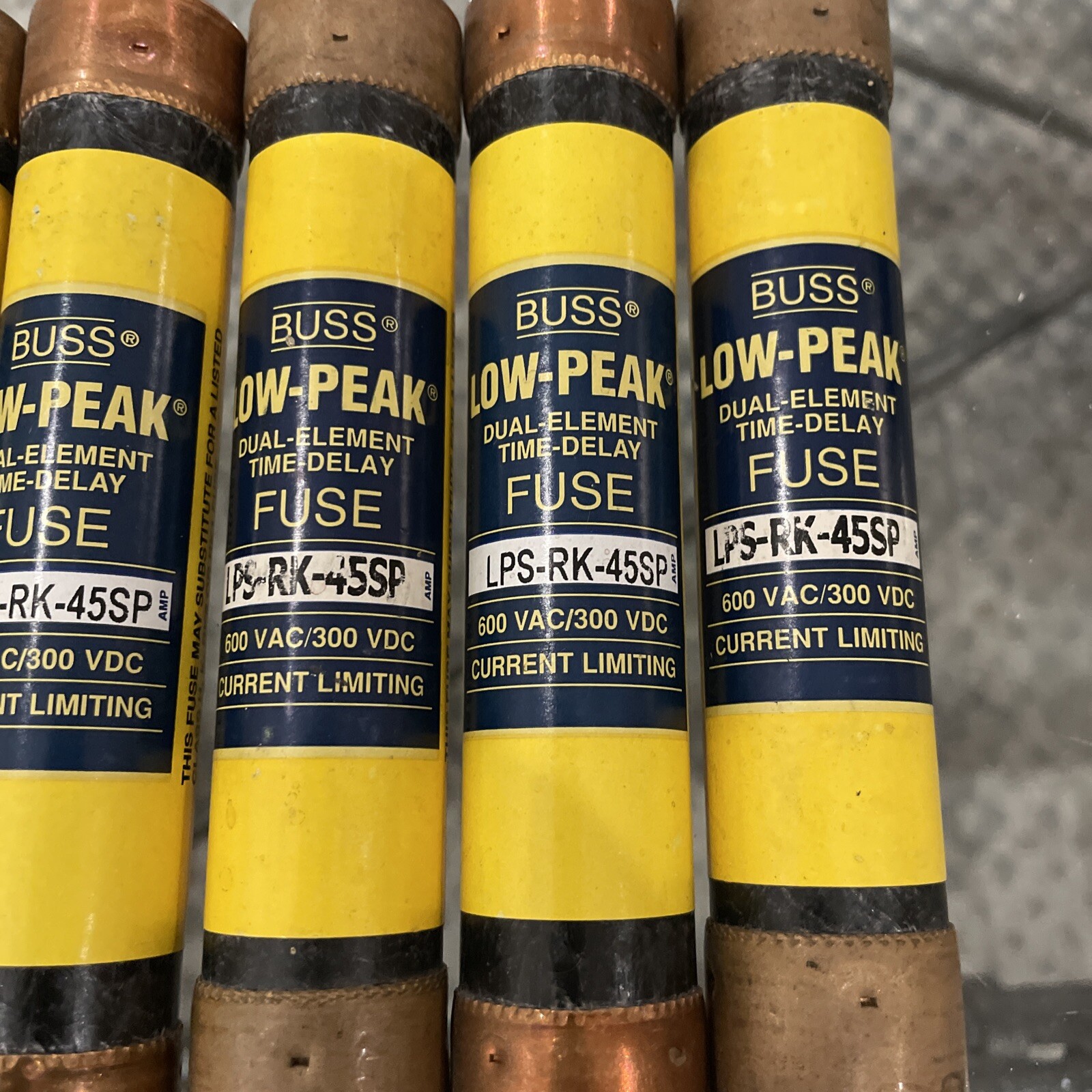 (6) Cooper Bussmann LPS-RK-45SP Low-Peak Dual Element 45A AMP 600 V-AC ...