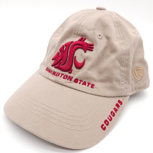 Washington State Cougars Strapback Hat NCAA Football Dad Cap Tan ...