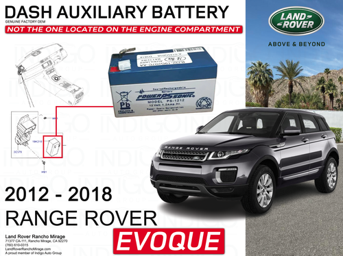 LAND ROVER DASH AUXILIARY BATTERY RANGE ROVER EVOQUE (OEM) LR024953 | eBay