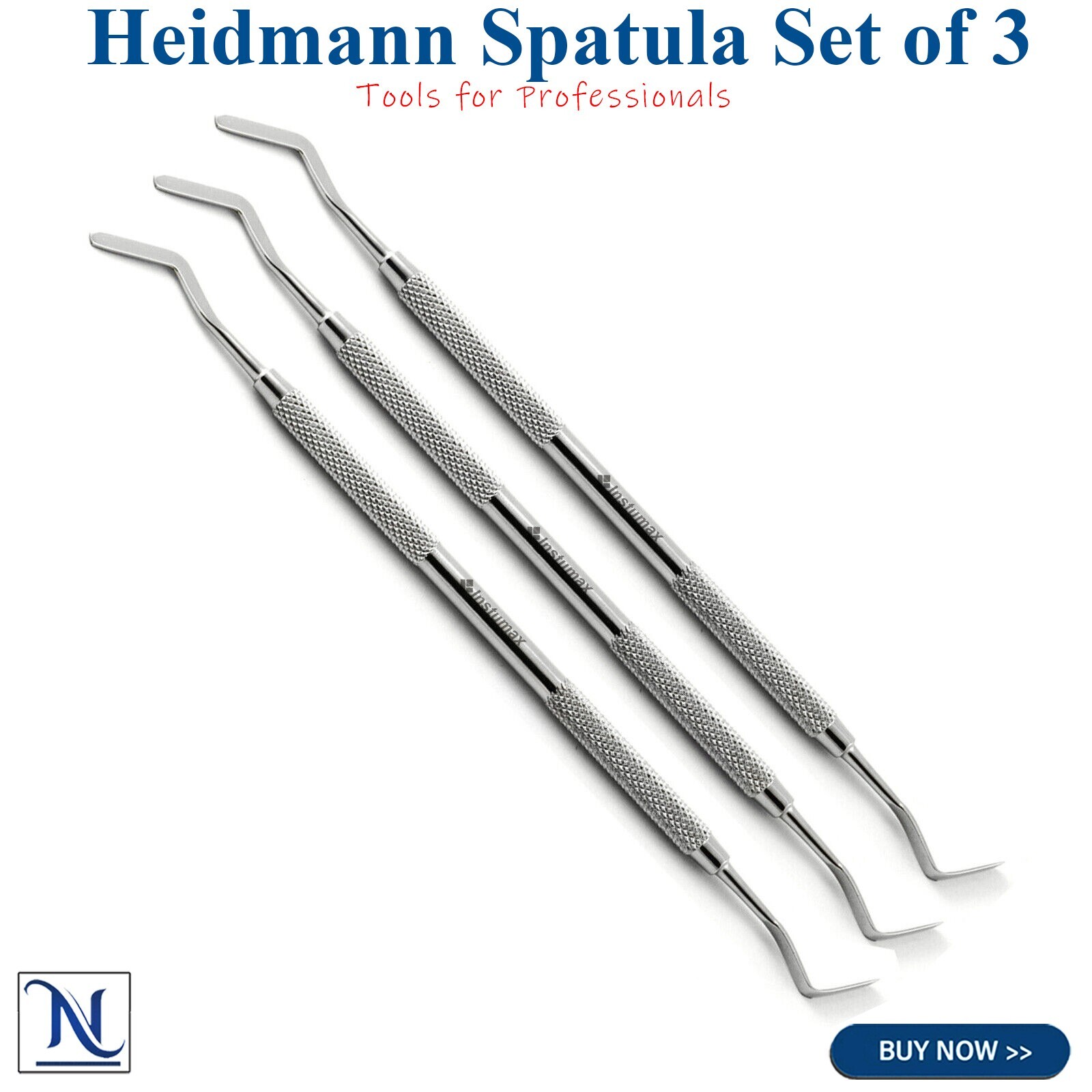 3 Pcs Composite Filling Dental Instruments Heideman Spatula 2mm, 2.5mm ...