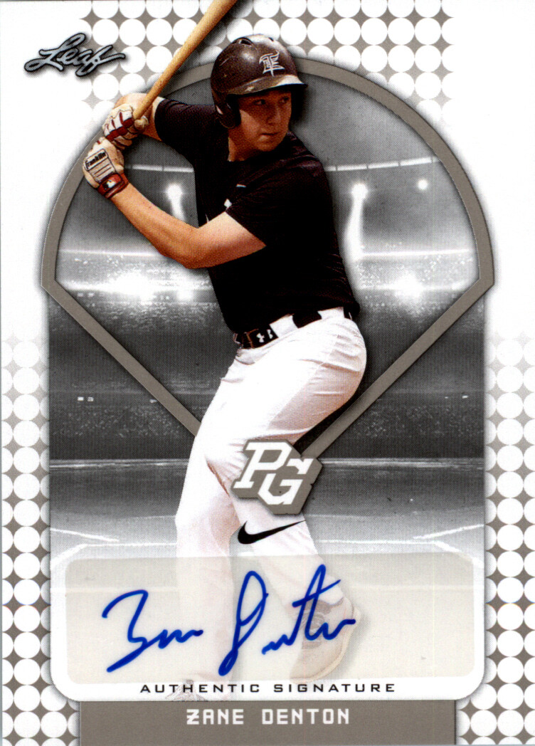 Zane Denton 2018 Leaf Perfect Game Autograph NIKE All-American Auto ...