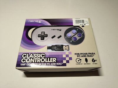 RetroLink SNES Super Nintendo Entertainment System PC USB Controller ...