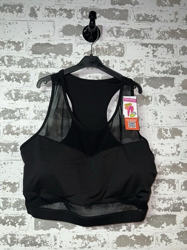 NWT! POP Fit Sports Bra Mesh Detail - Black Size 5XL | eBay