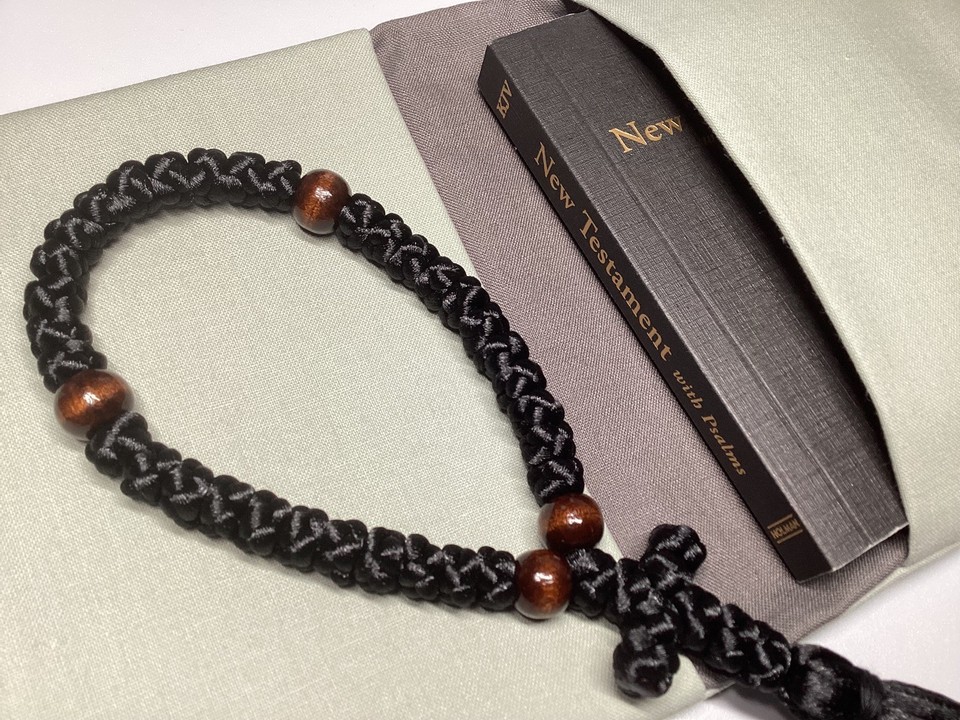 33 Knot Handmade Orthodox Christian PRAYER ROPE with KJV BIBLE Set ...