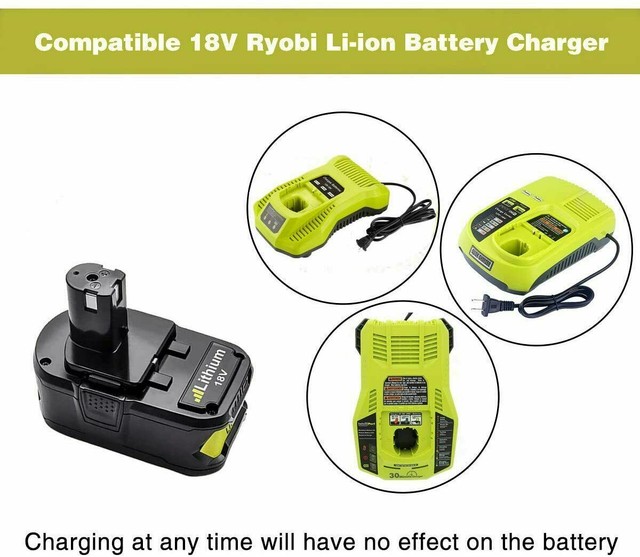 2X 18V 6.0AH For Ryobi One Plus P108 Lithium Battery RB18L50 P104 P780 ...