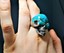 925 Sterling Silver Skull Natural Turquoise Skull Ring Heavy 26 grams ...