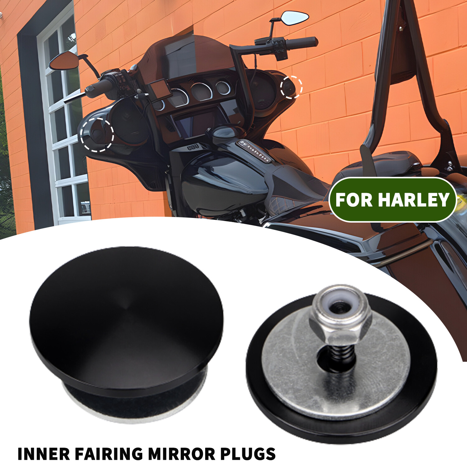 Inner Fairing Mirror Plugs For Harley Street Electra Glide Ultra ...