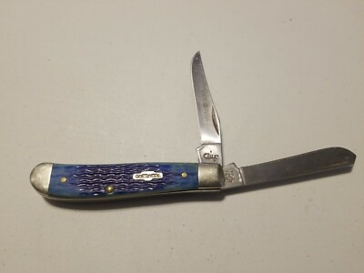 Case XX American Made 6207 SS Blue 2 Blade Folding Pocket Knife WHITE ...