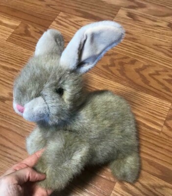 VINTAGE 1997 Ty Bunny Rabbit 10” Realistic Beanie Classic Brown Plush ...