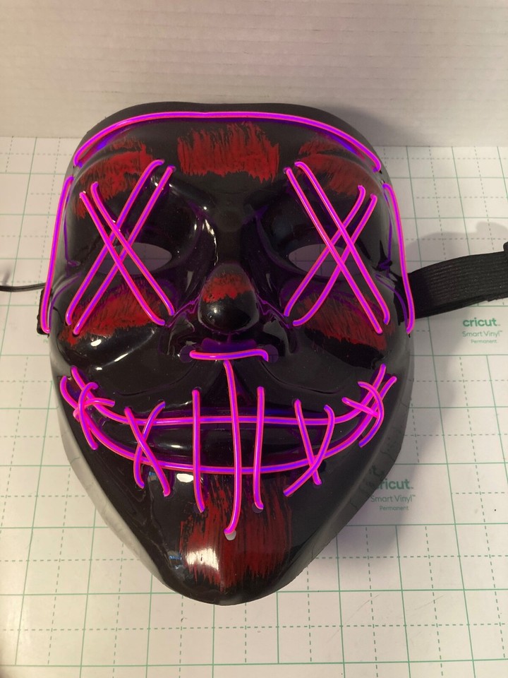 The purge mask pink/purple and orange light up mask | eBay