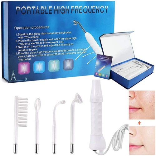 Portable High Frequency Skin Care Therapy Wand Machine Handheld Acne ...