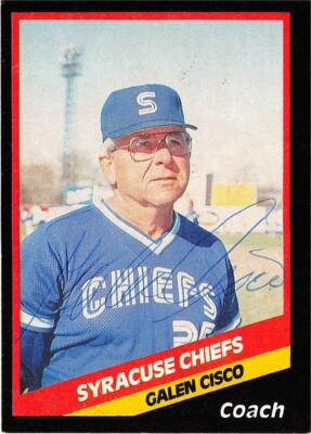 Galen Cisco autographed baseball card 1988 CMC #25 (Syracuse Cheifs ...