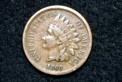 1860 Indian Head Cent ** Pointed Bust ** VF ** FULL LIBERTY ** FREE ...
