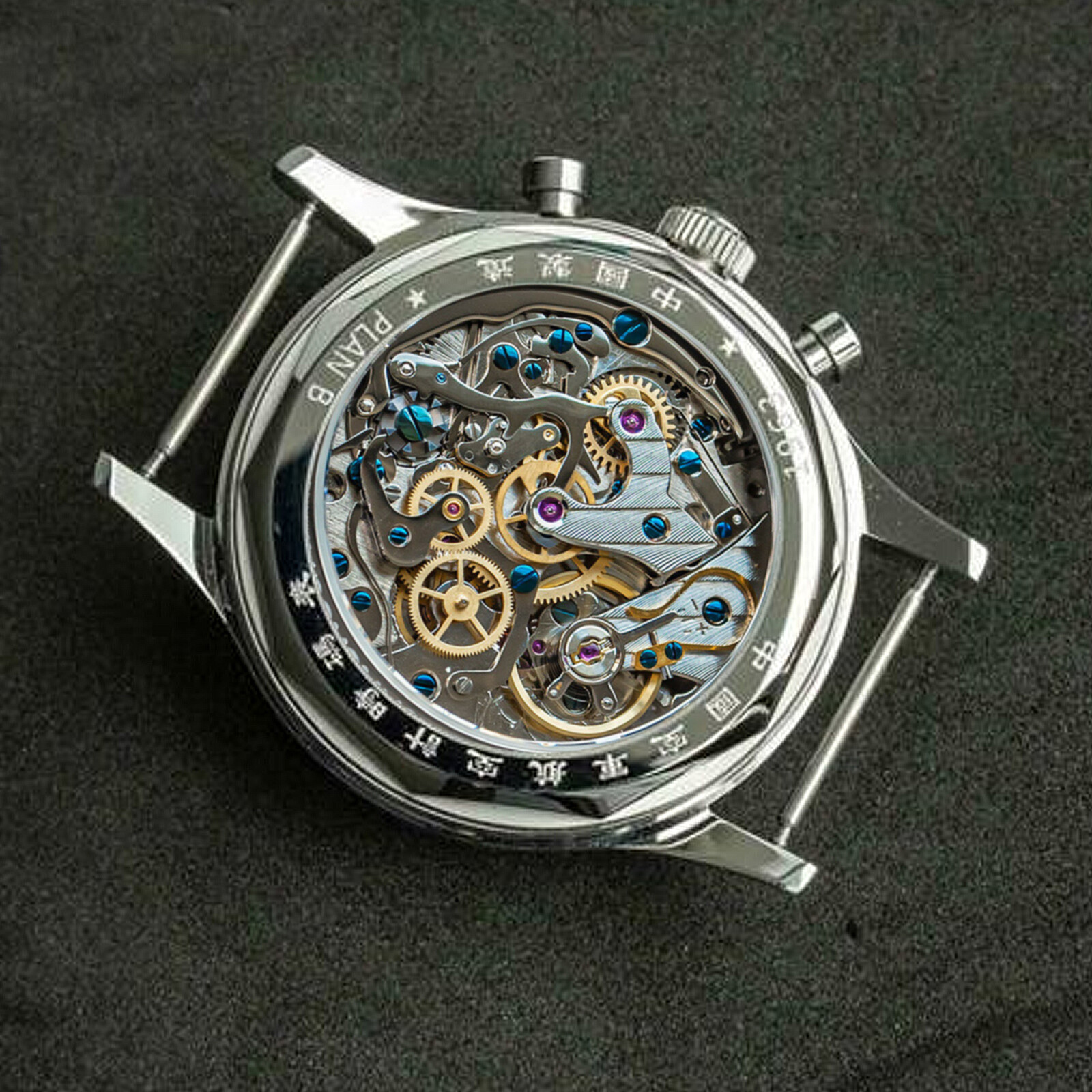 SEAGULL 1963 40mm GOLD SWANNECK Sapphire Mechanical Chronograph watch ...